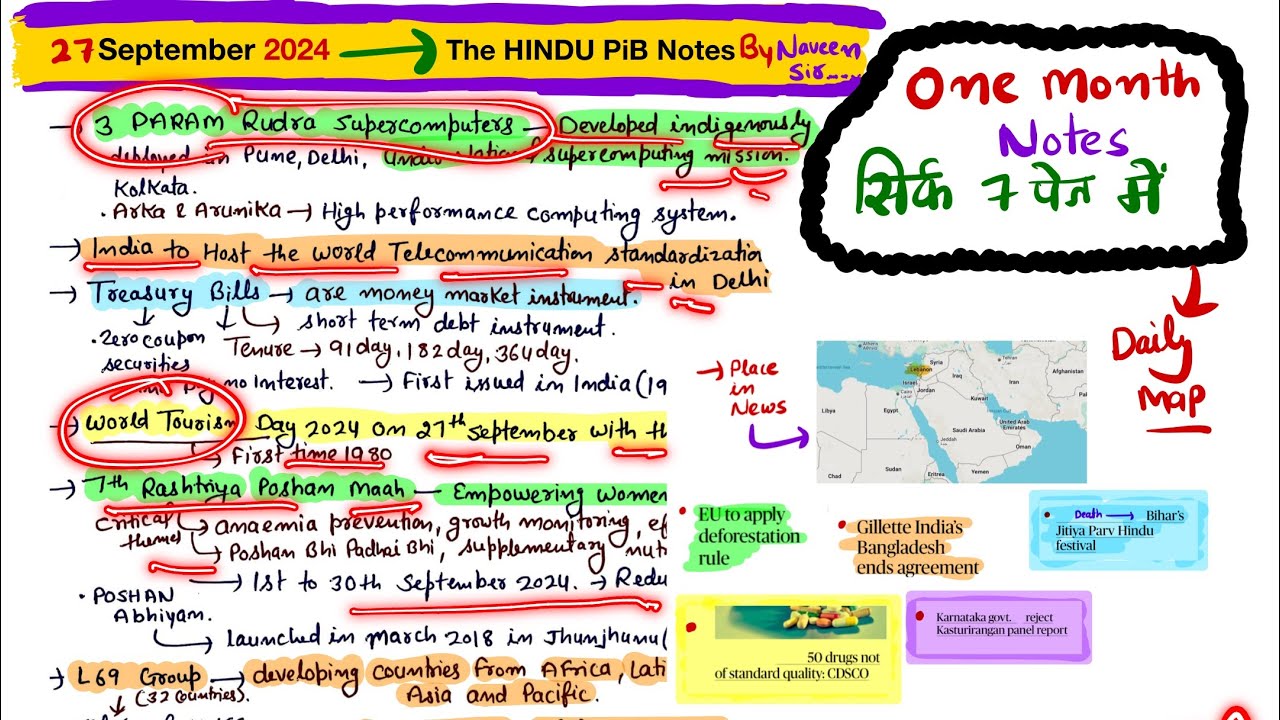 27 September 2024 | The Hindu Handwritten Notes For IAS PCS SSC ...