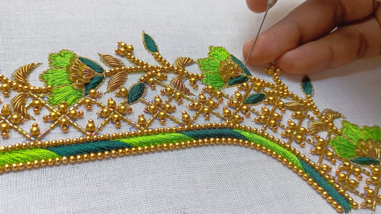 Blouse back design || Aari work blouse designs || #aariembroidery2_0 # ...