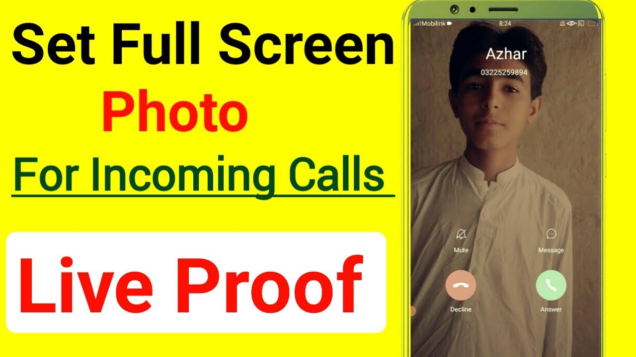 How to Set Full Screen Photo On Incoming Call In OPPO | Incoming Call ...