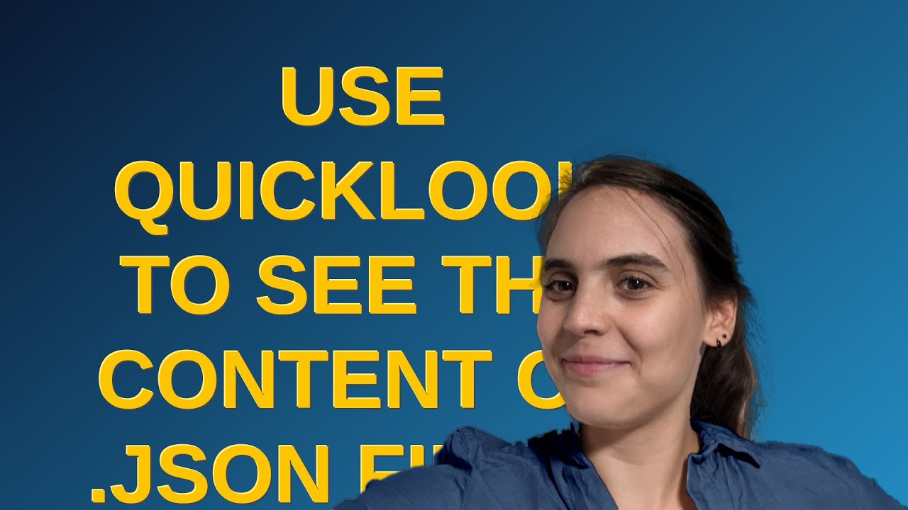 Apple: Use Quicklook to see the Content of .JSON files? - YouTube