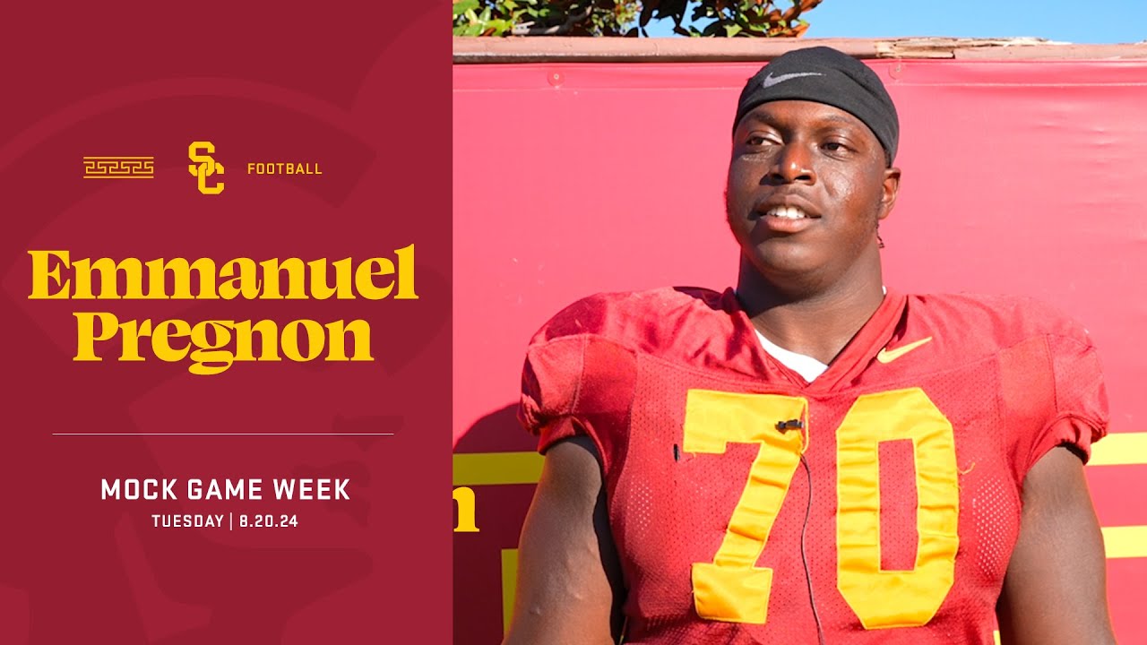 USC OL Emmanuel Pregnon | Tuesday Mock Game Week - YouTube