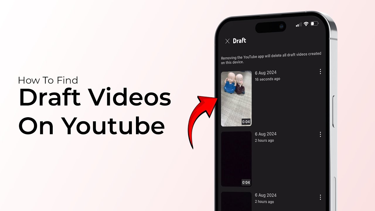 How To Find Draft Videos On YouTube? - YouTube
