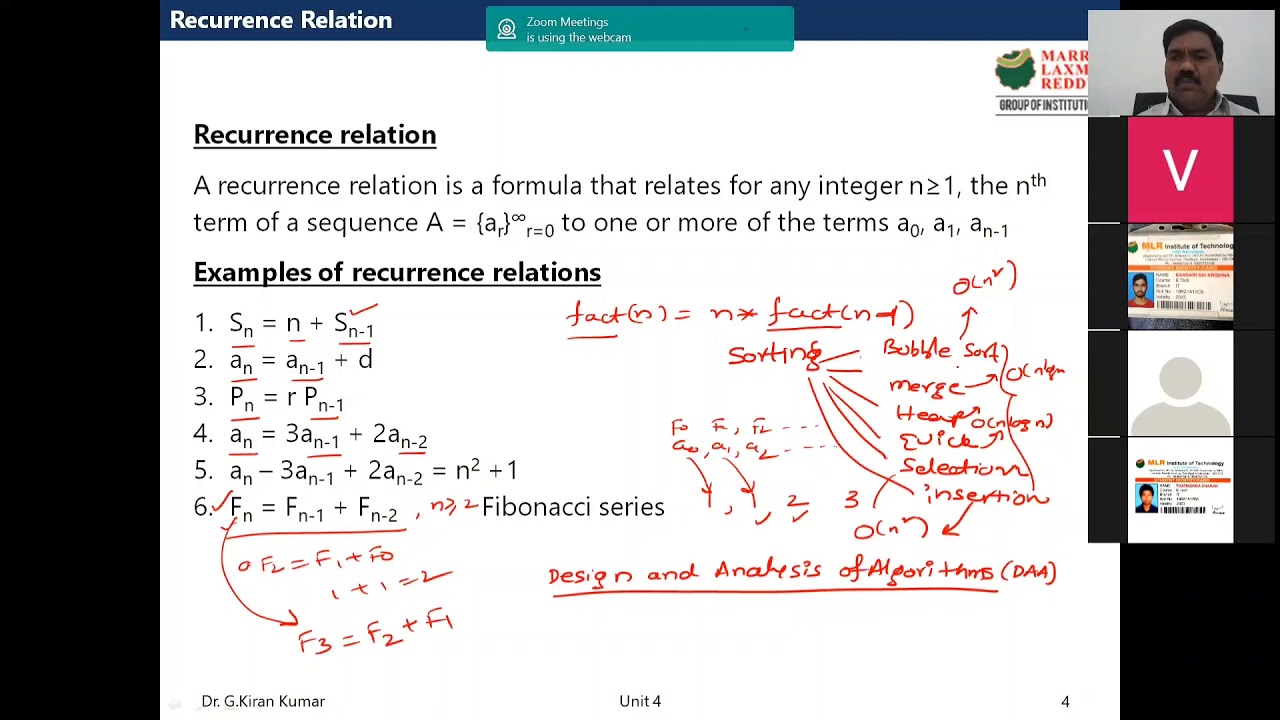 Recurrence Relation - YouTube