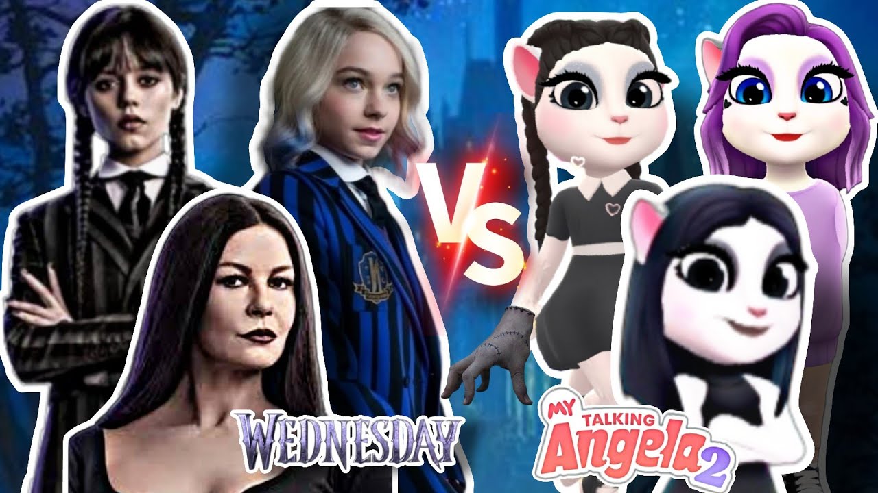 My talking Anjela2 😍 Wednesday Addams Vs Enid Sinclair VS Morticia ...