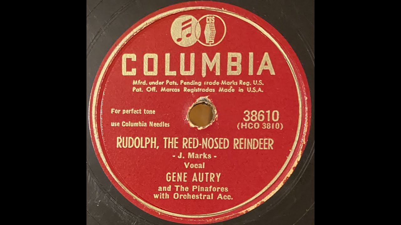 Gene Autry and The Pinafores - Rudolph The Red Nosed Reindeer 78RPM ...