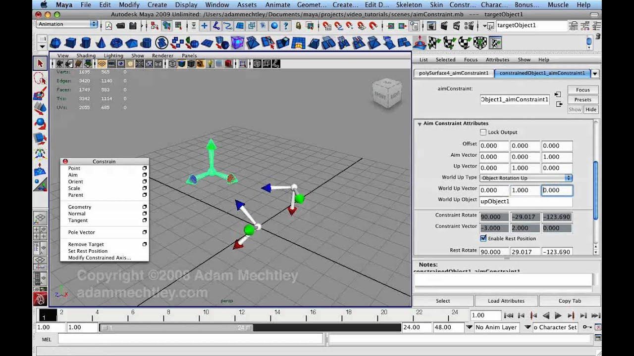 Rigging Tutorial 01: Understanding Aim Constraints - YouTube
