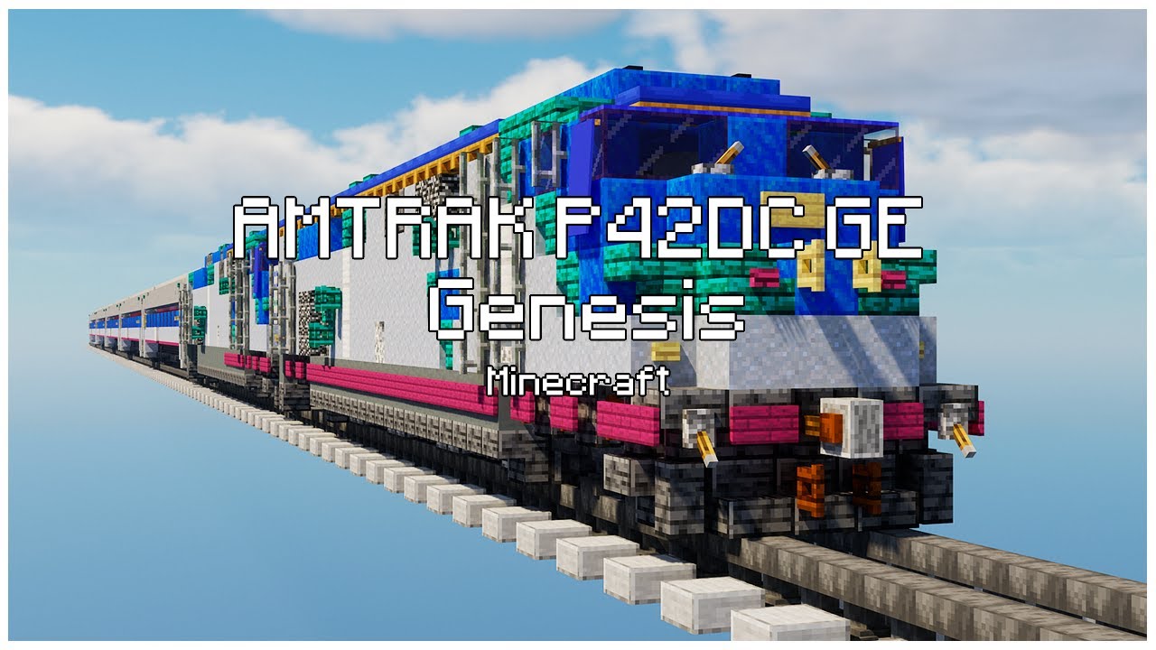 Amtrak P42DC GE Genesis I Rebuild In Minecraft - YouTube