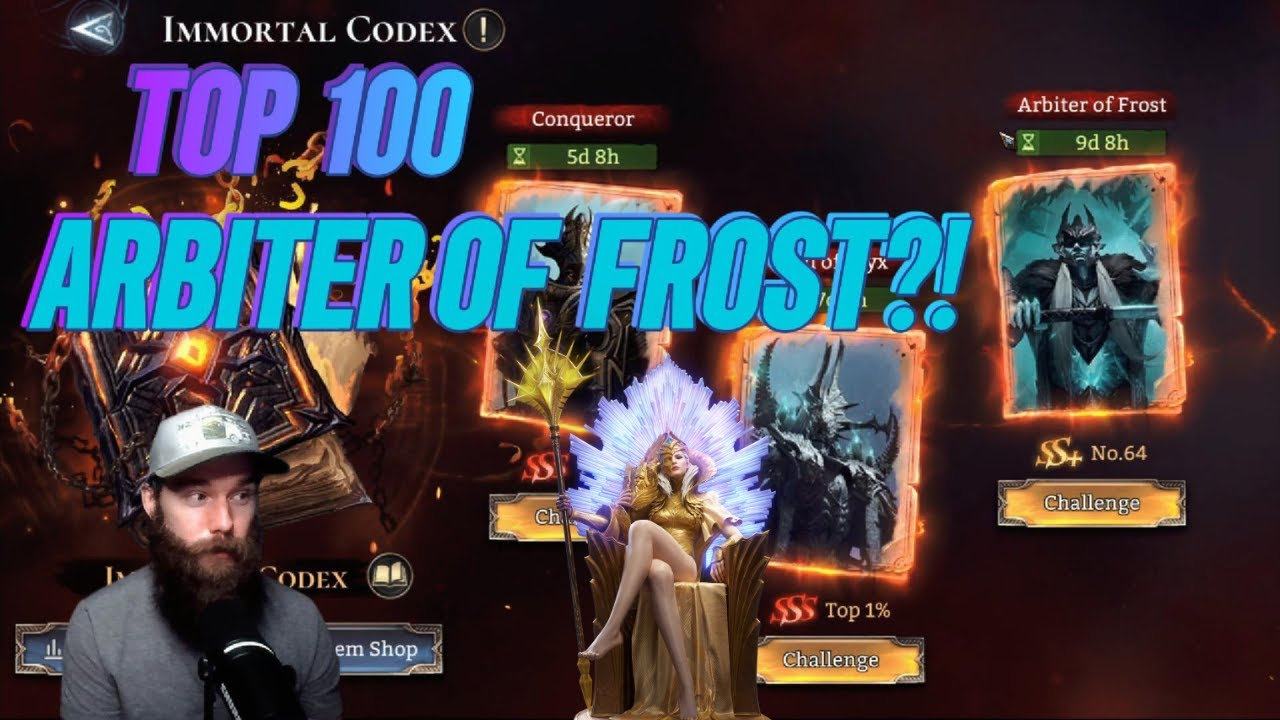I AM TOP 100 IN ARBITER OF FROST IMMORTAL CODEX | INGRID SHOWCASE | WATCHER OF REALMS - YouTube