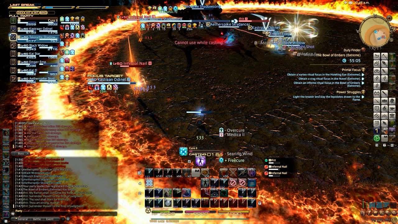Final Fantasy XIV ARR Ifrit Extreme: Solo Heal Edition - Legacy of ...