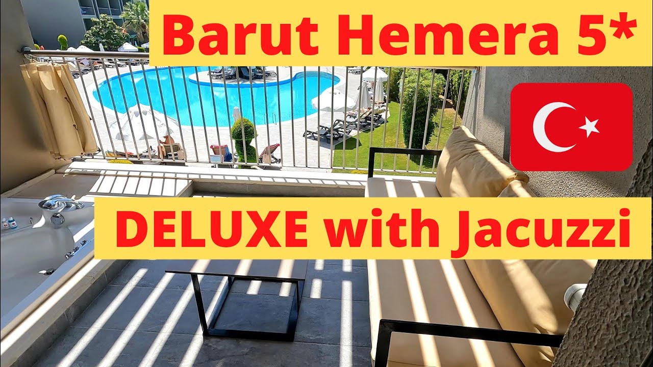 4K Обзор номера Deluxe с джакузи Barut Hemera 5* 2022 - YouTube