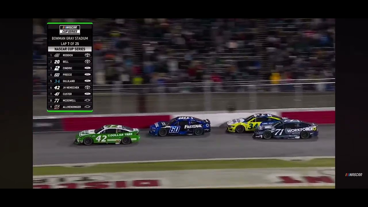 Cole Custer Aj Allmendinger Crash-2025 NASCAR Clash Heat Race 4 - YouTube