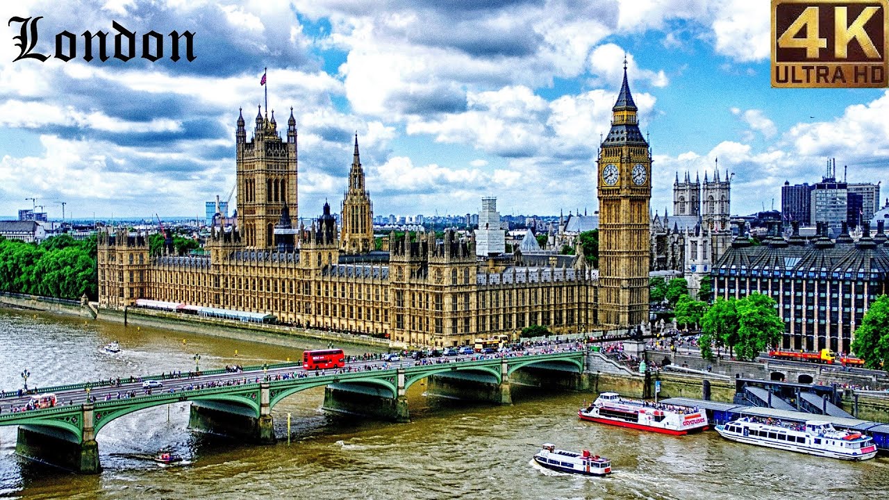 London Great Britain 4K Ultra HD Video Лондон Великобритания 4К видео ...