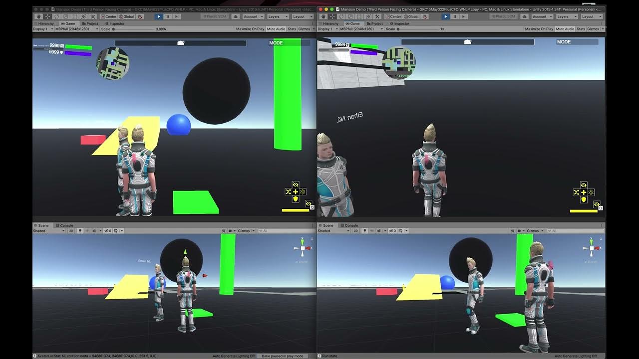 First Continuous Floating Origin Game Kit Controller multiplayer test ...