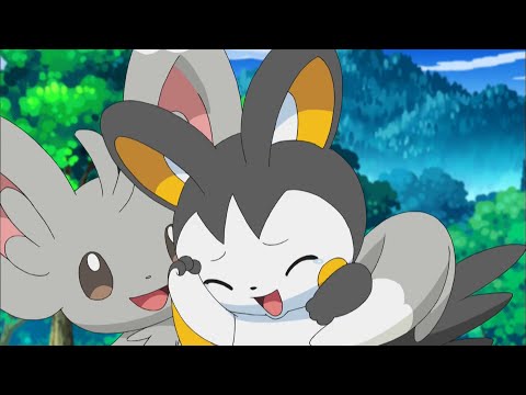 Minccino Tickles Emolga - Pokemon Black & White