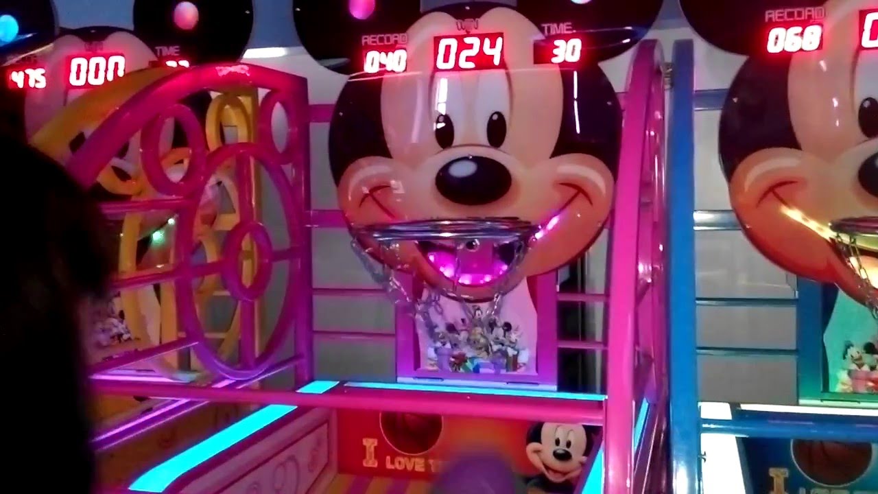 Attractive kids Mickey basketball game machine! - YouTube