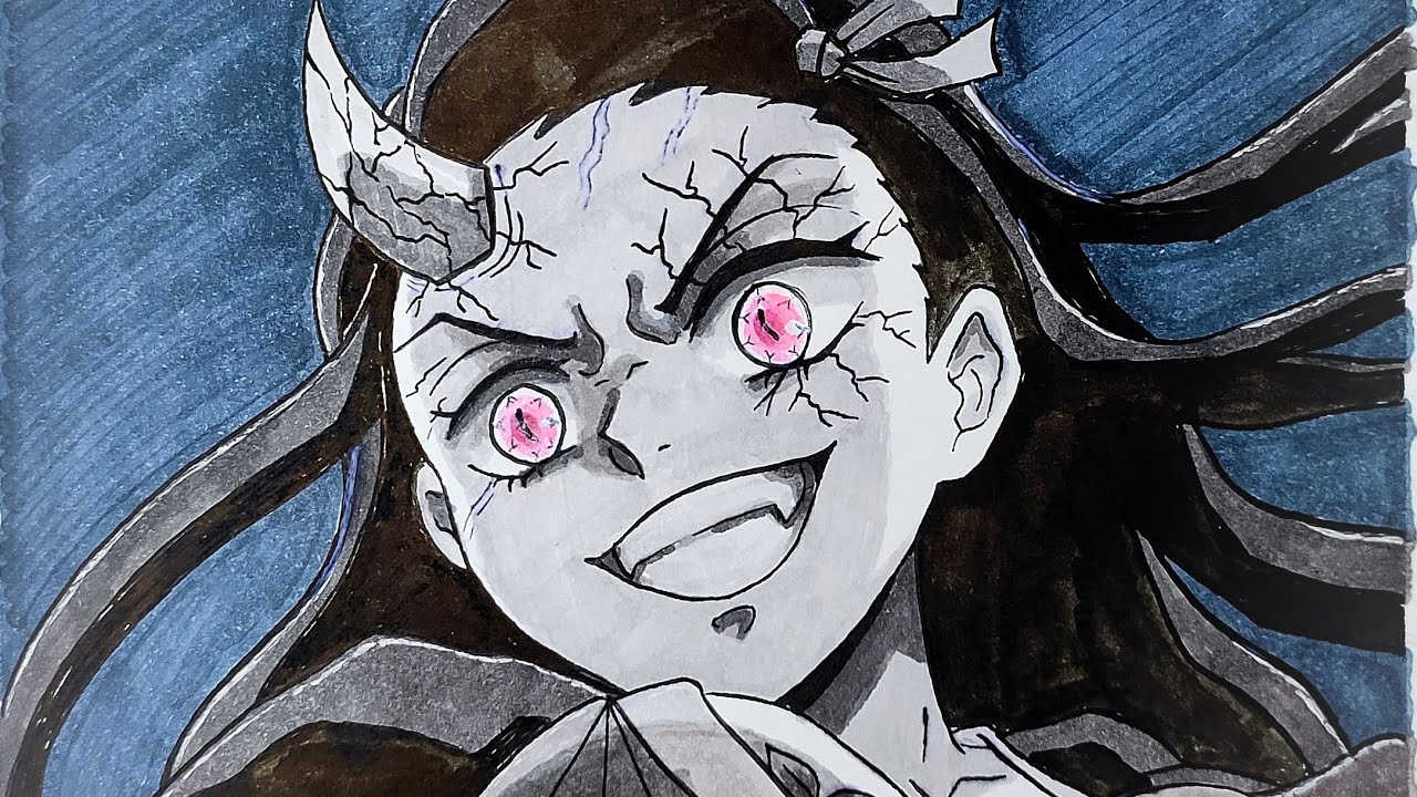 Drawing Awakened Nezuko from Demon Slayer #demonslayer #nezuko #anime # ...