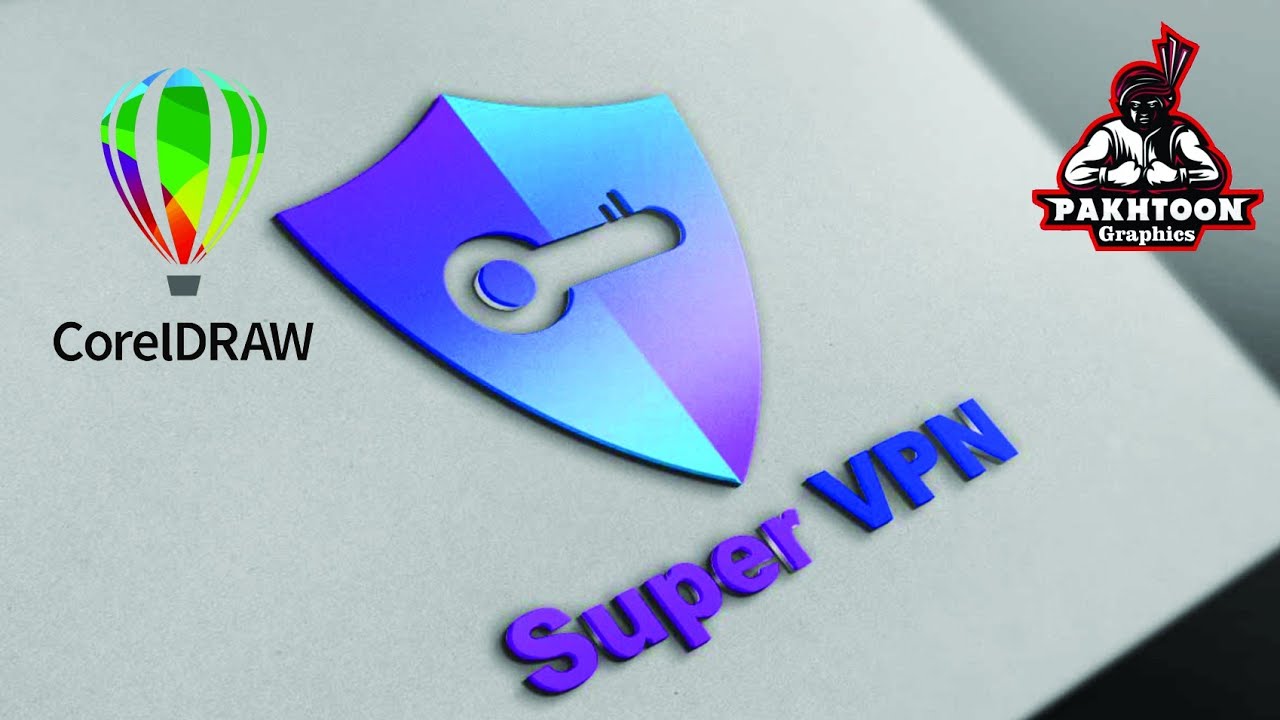 How to make VPN logo design in coreldraw (Pakhtoon Graphics) - YouTube