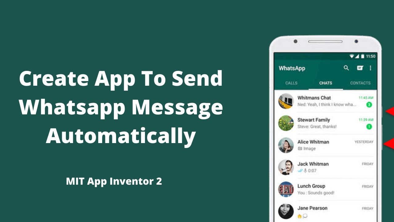 Create App To Send Whatsapp Message Automatically in MIT App Inventor 2 ...
