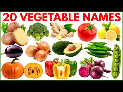 Vegetable Names | Learn 20 Vegetable Names in English with Pictures  for kids #vegetablesname