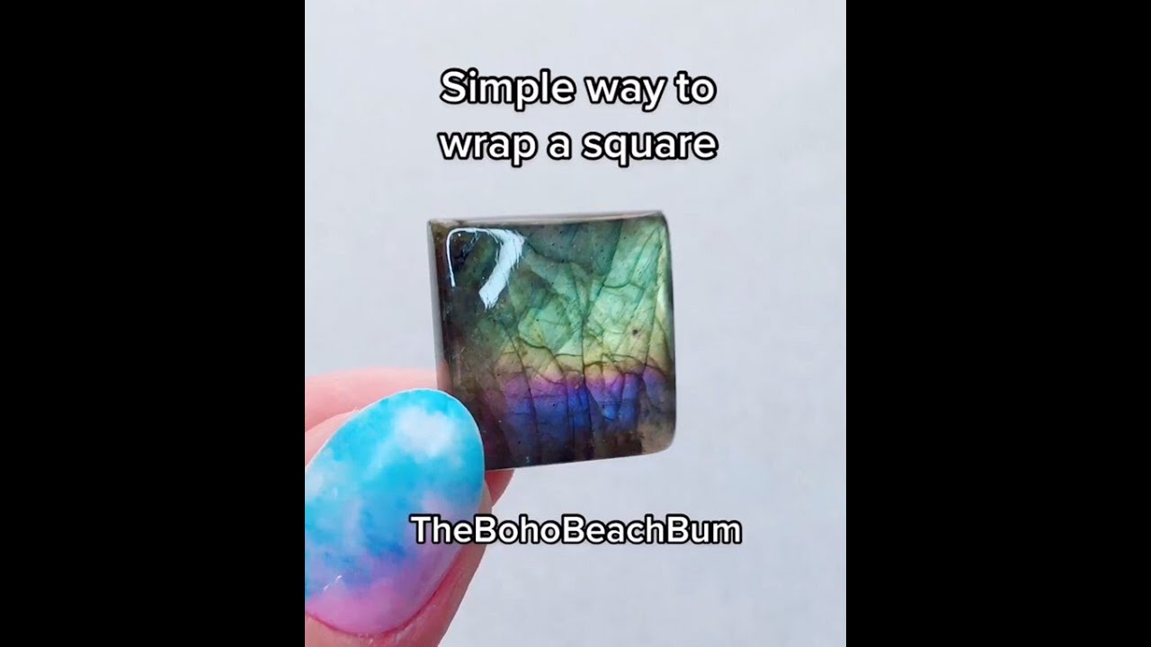 Simple way to wire wrap a square - YouTube
