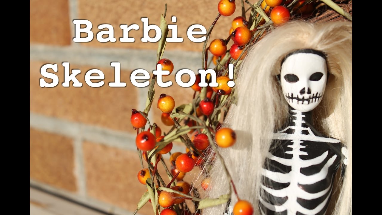 How to Make a DIY Halloween Barbie Skeleton! | TheKateeMeow - YouTube