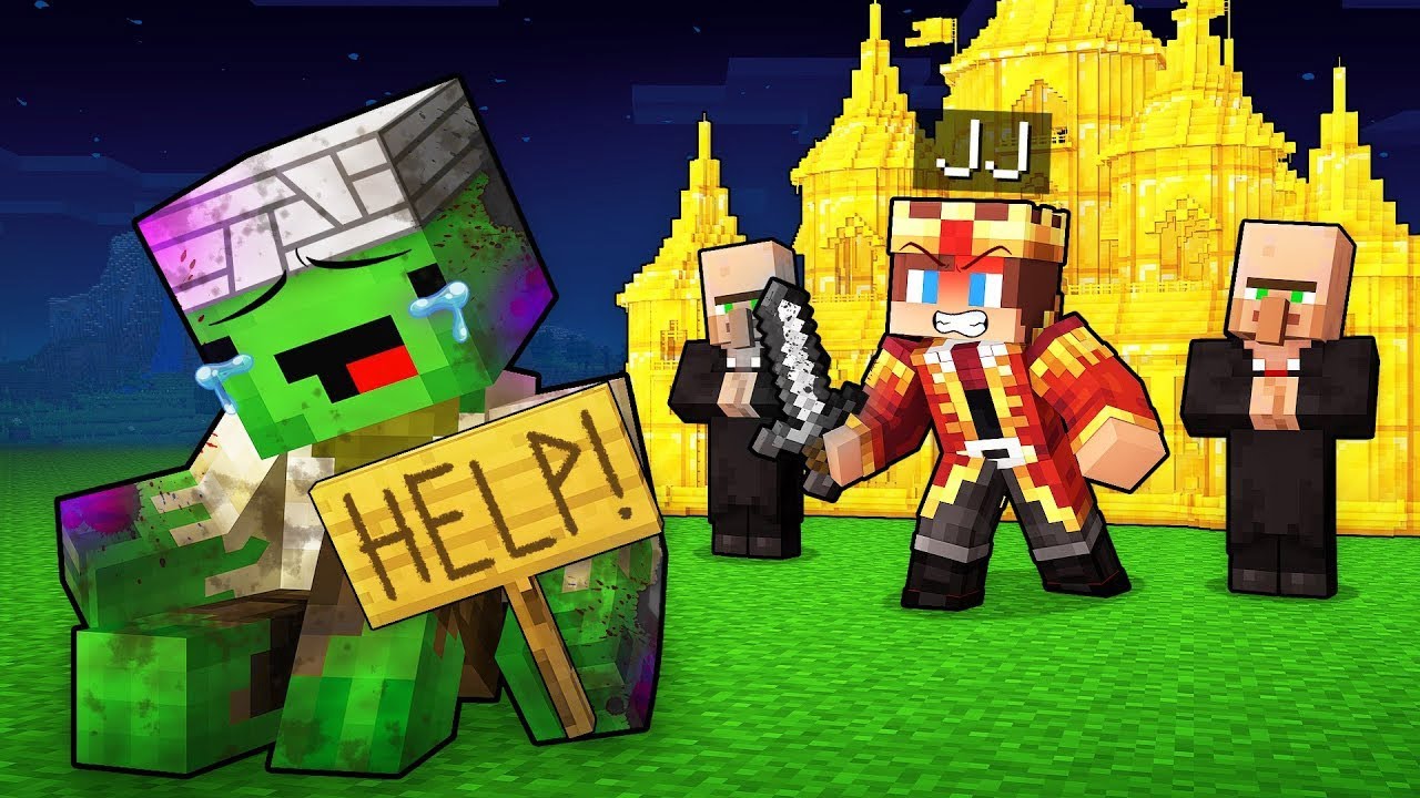 JJ Became an EVIL King and Kicked Mikey Out in Minecraft (Maizen) - YouTube