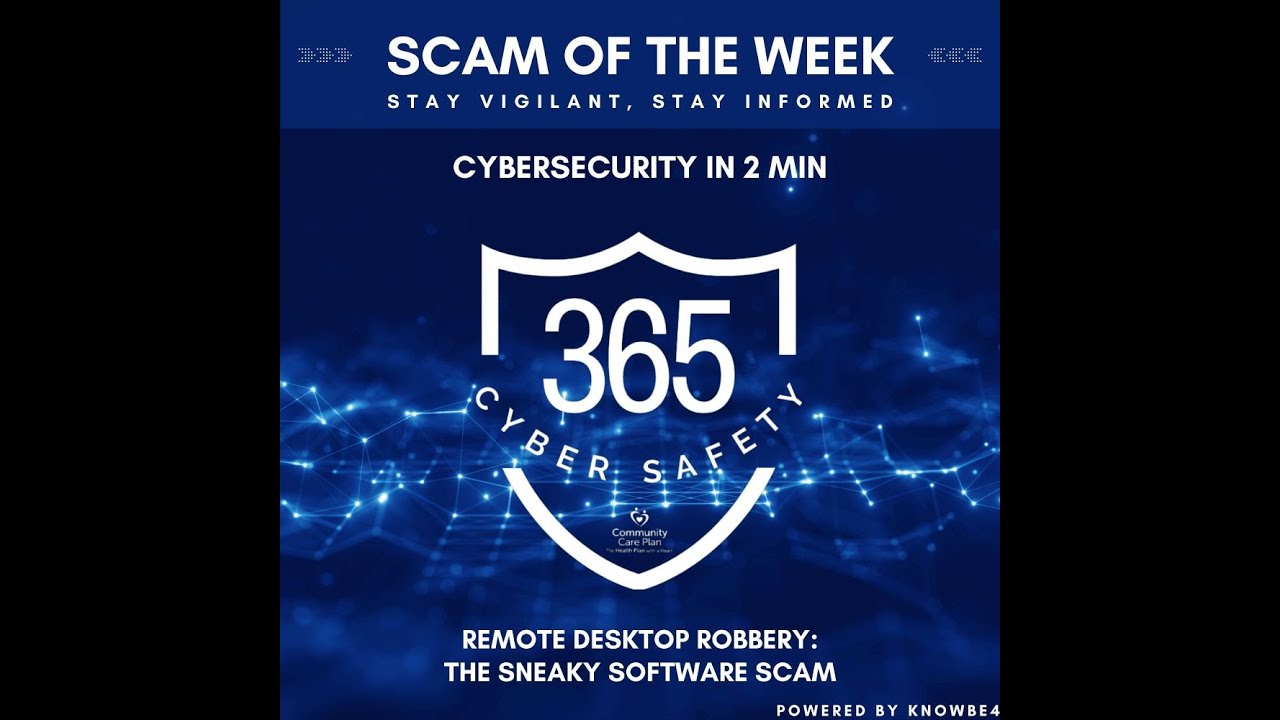 Scam of the Week - Episode 12: Remote Desktop Robbery - YouTube