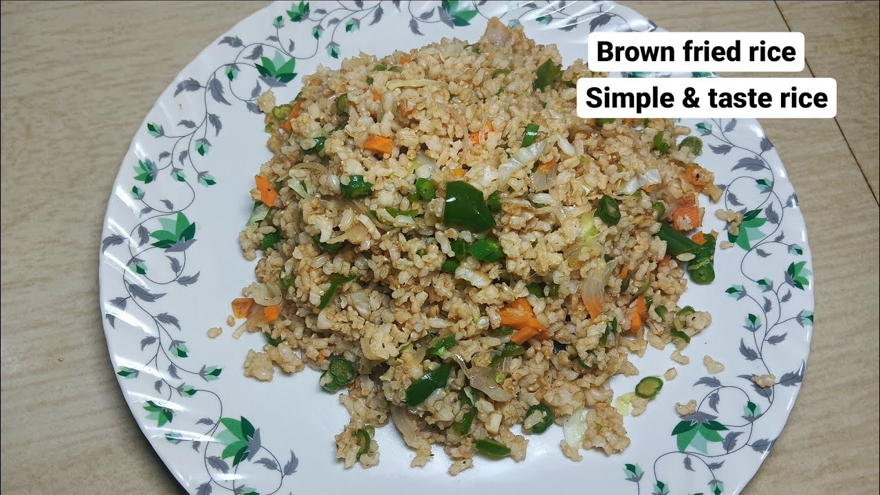 Easy veg fried rice recipe || Brown fried rice - YouTube