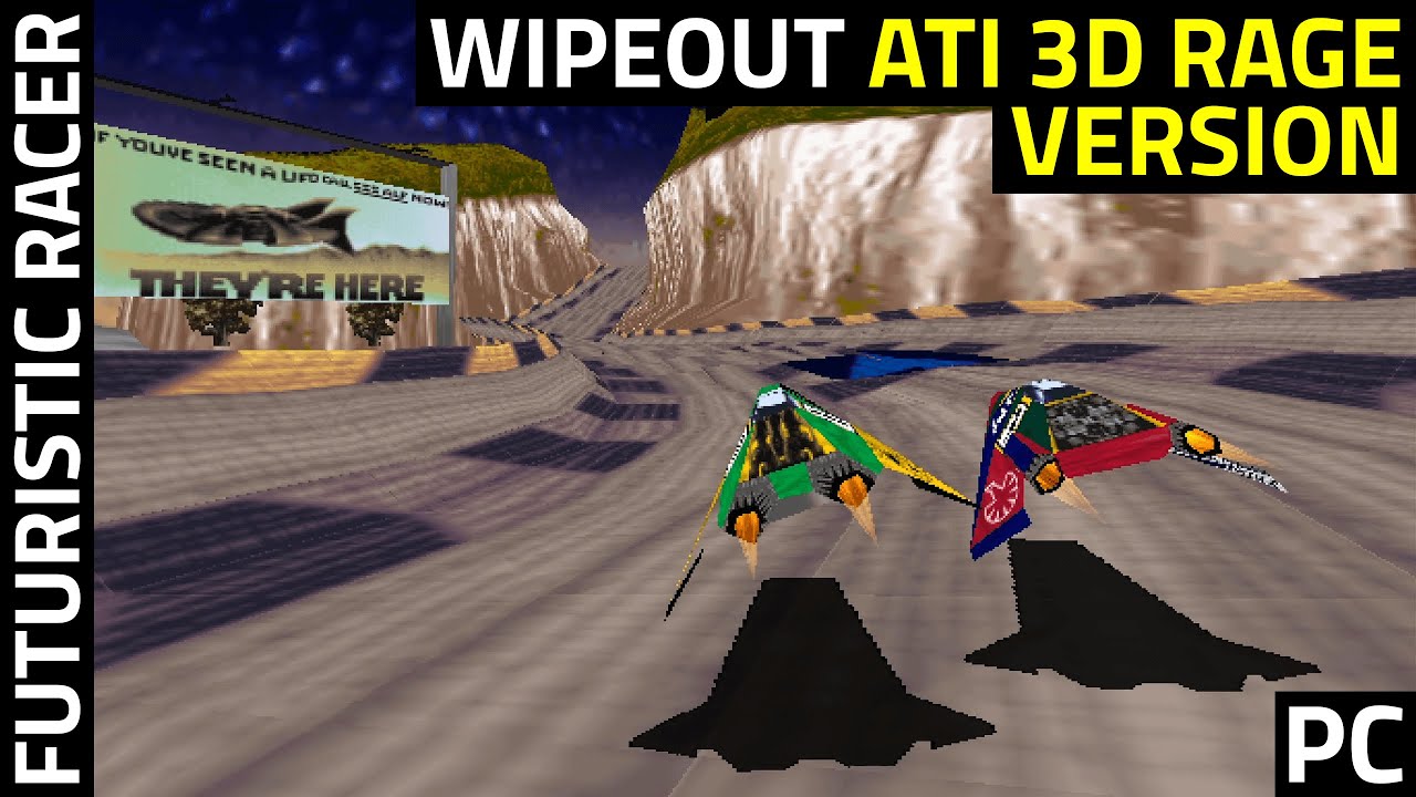 WipEout - ATI 3D Rage version (1996) - PC Futuristic Racing Games - YouTube