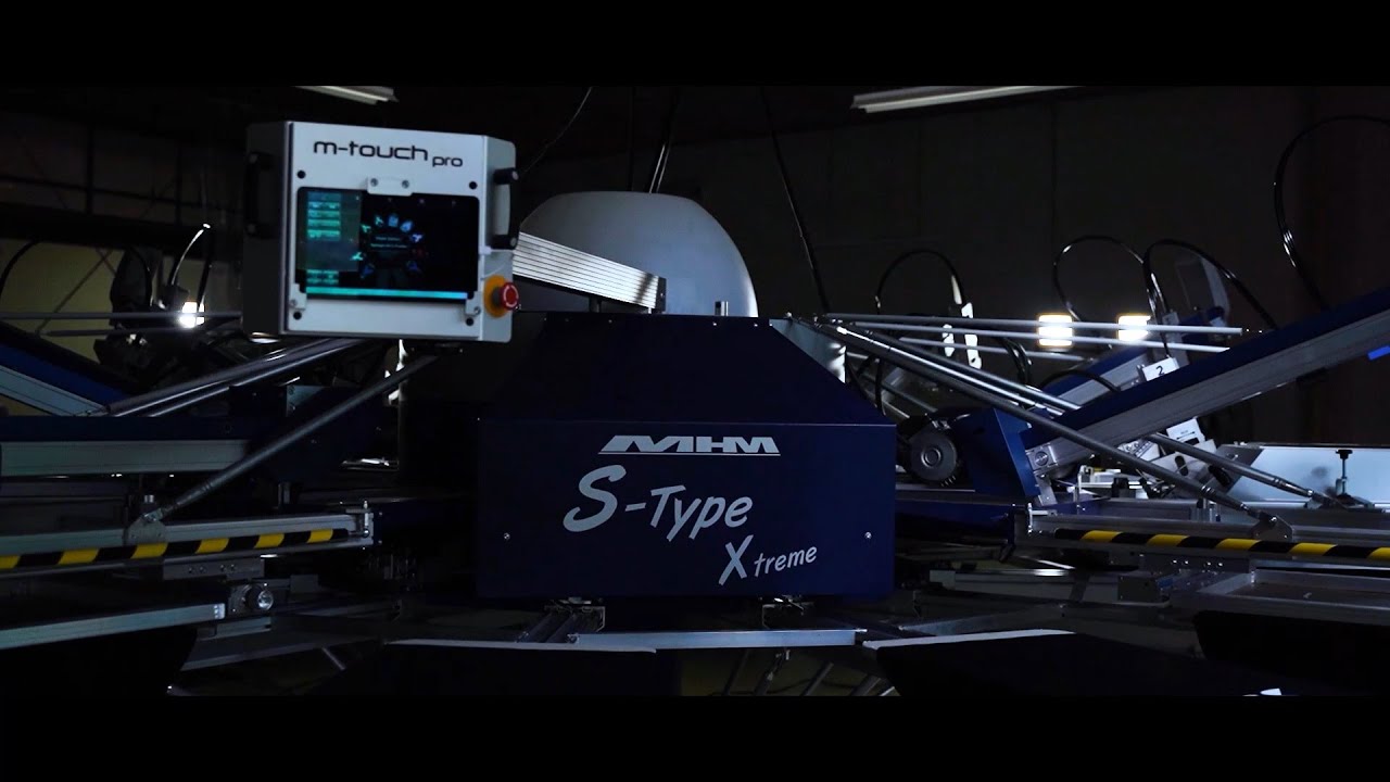 MHM S-Type Xtreme プロモーションビデオ【スクリーン印刷用自動印刷機】 - YouTube