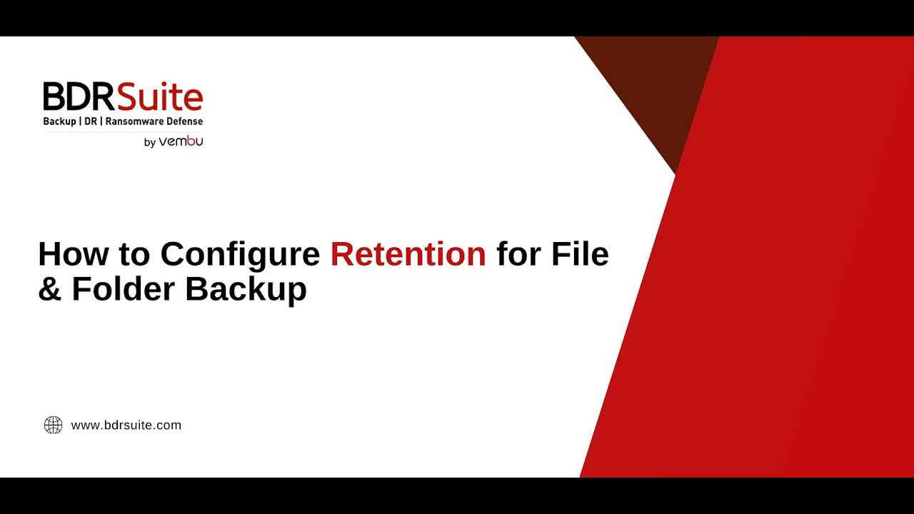 How to Configure Retention for File & Folder Backup - YouTube