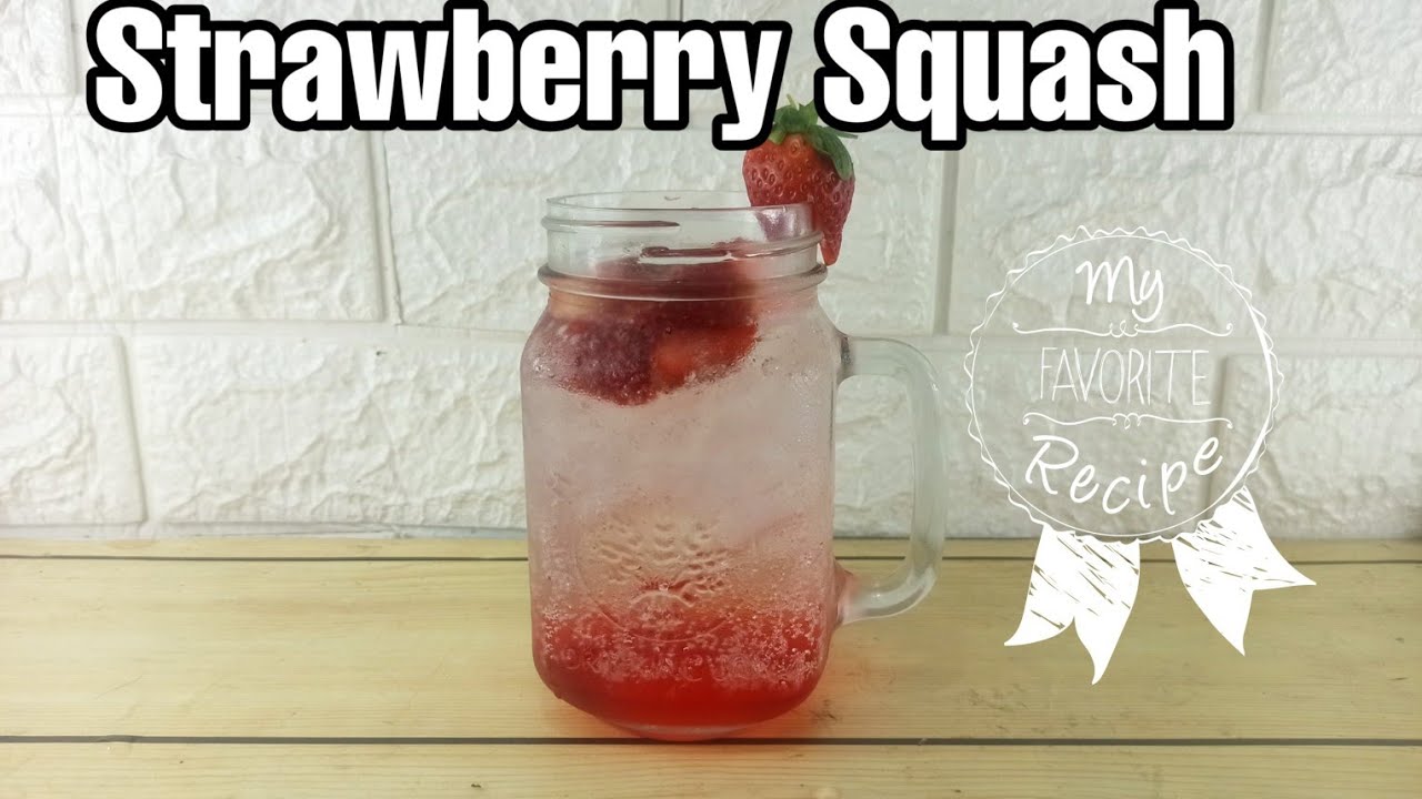 STRAWBERRY SQUASH MINUMAN ALA CAFE CUMA 3 BAHAN!! - YouTube