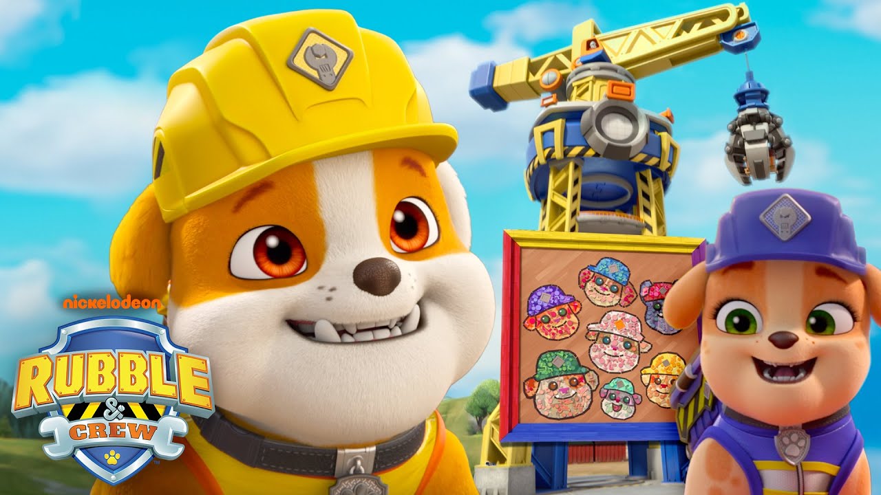 Rubble & Mix Construct a Family Portrait! w/ Charger & Wheeler | Rubble & Crew - YouTube