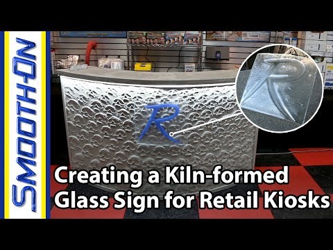 Creating a Kiln Formed Glass Sign for Retail Kiosks - YouTube