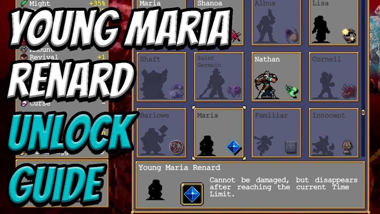 Young Maria Renard Character Unlock Guide | Vampire Survivors Ode To ...