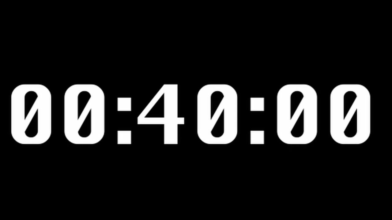 40 MINUTE COUNTDOWN TIMER - DARK, SOUND ALARM - YouTube