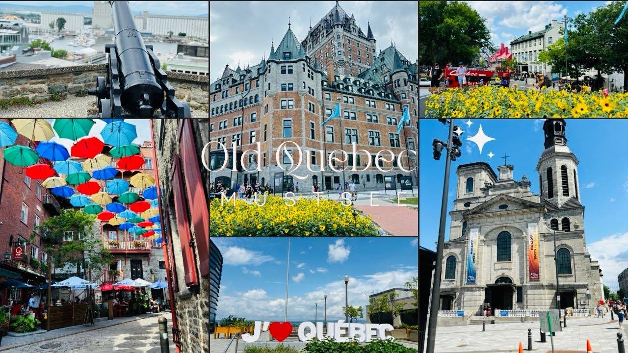 Old Quebec must see| tour of downtown Quebec City summer time - YouTube