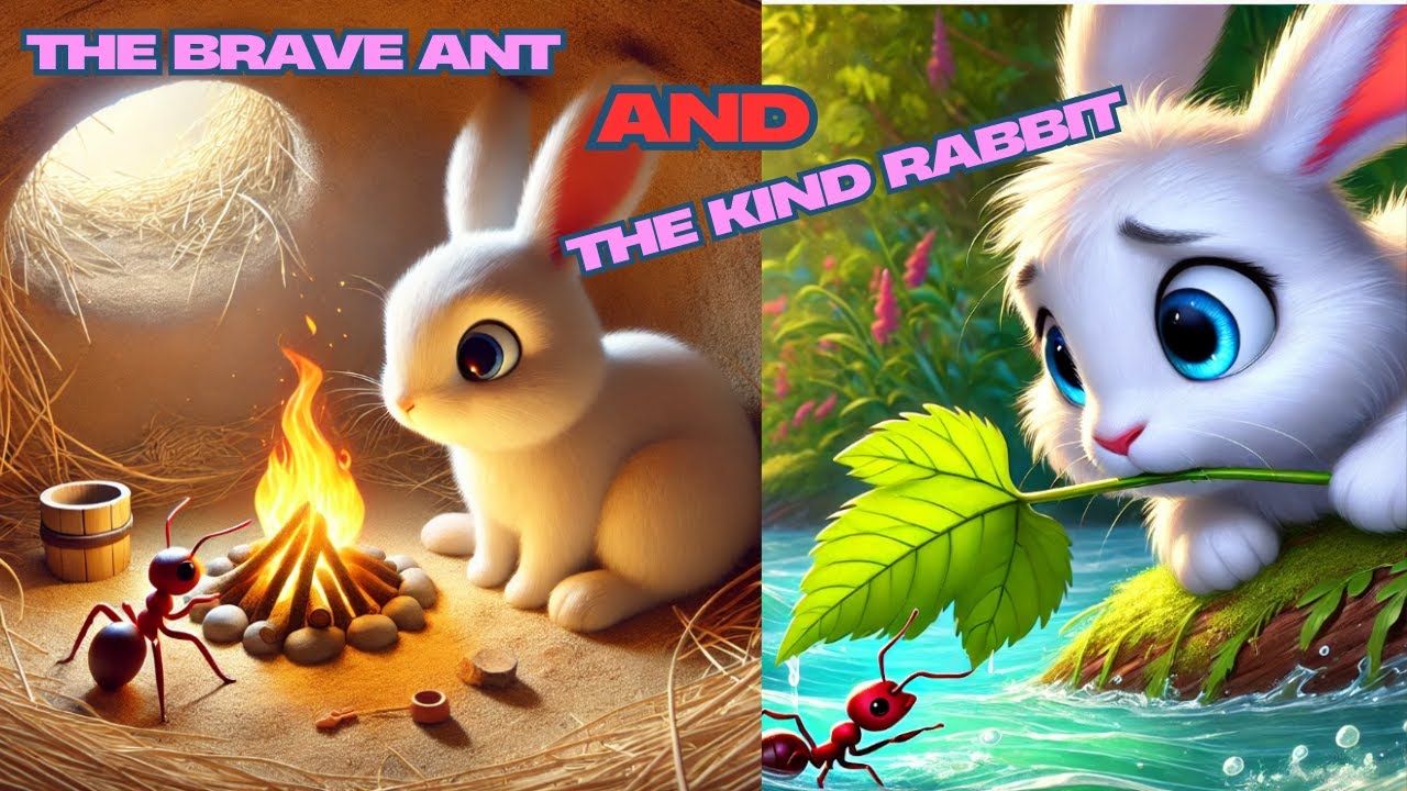"The Brave Ant and the Kind Rabbit: 🐜🐰FUNNY CARTOON STORIES IN TELUGU ...