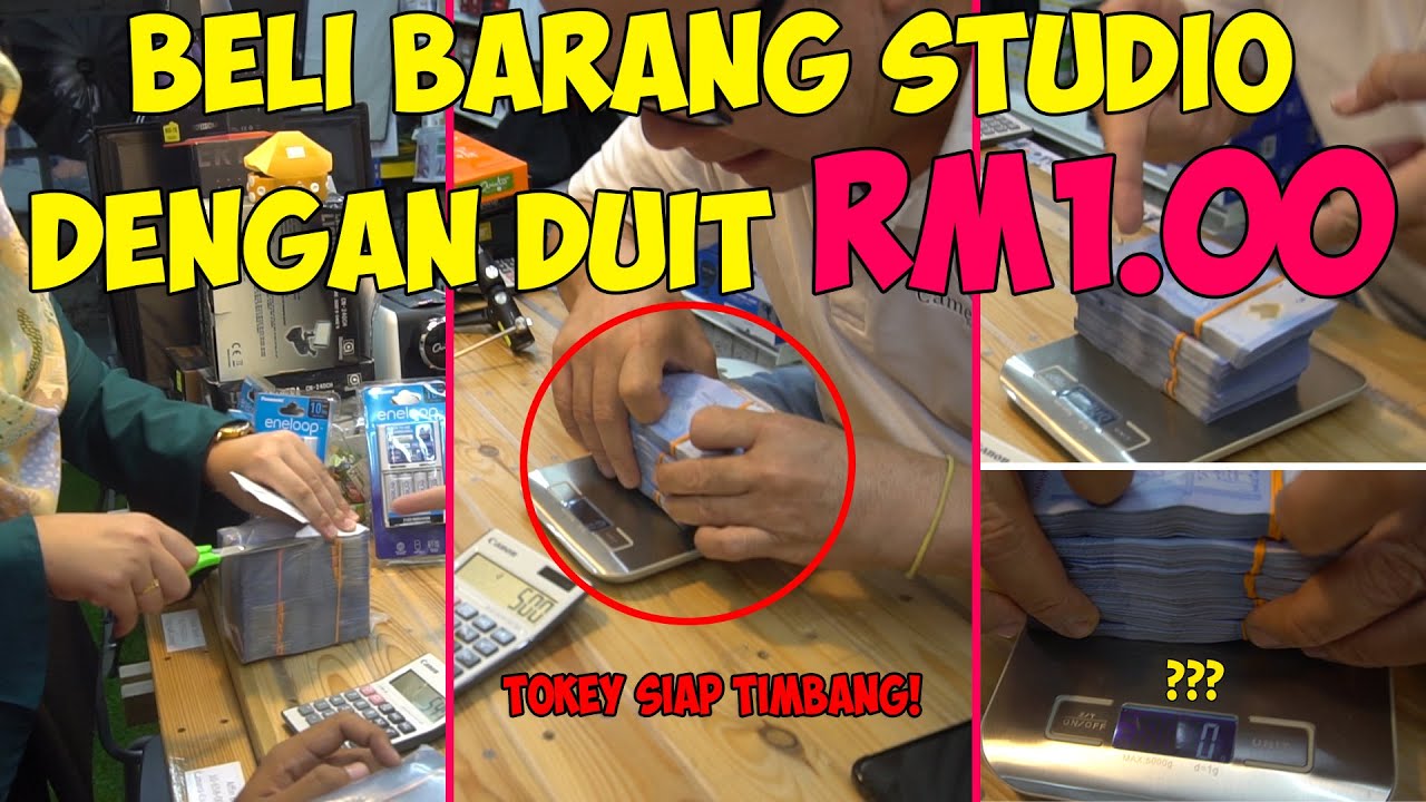BELI BARANG STUDIO DENGAN DUIT SERINGGIT | TOKEY SIAP TIMBANG! - YouTube
