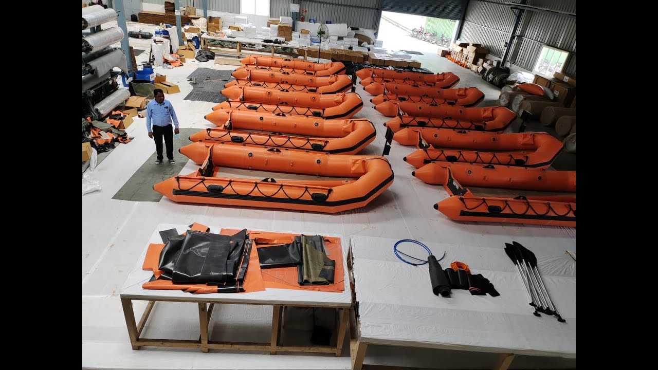 Rubber Inflatable Rescue Boat Unirub - YouTube