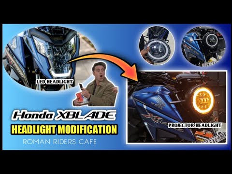 Honda XBLADE Headlight Modification |LED Headlight into Projector light ...