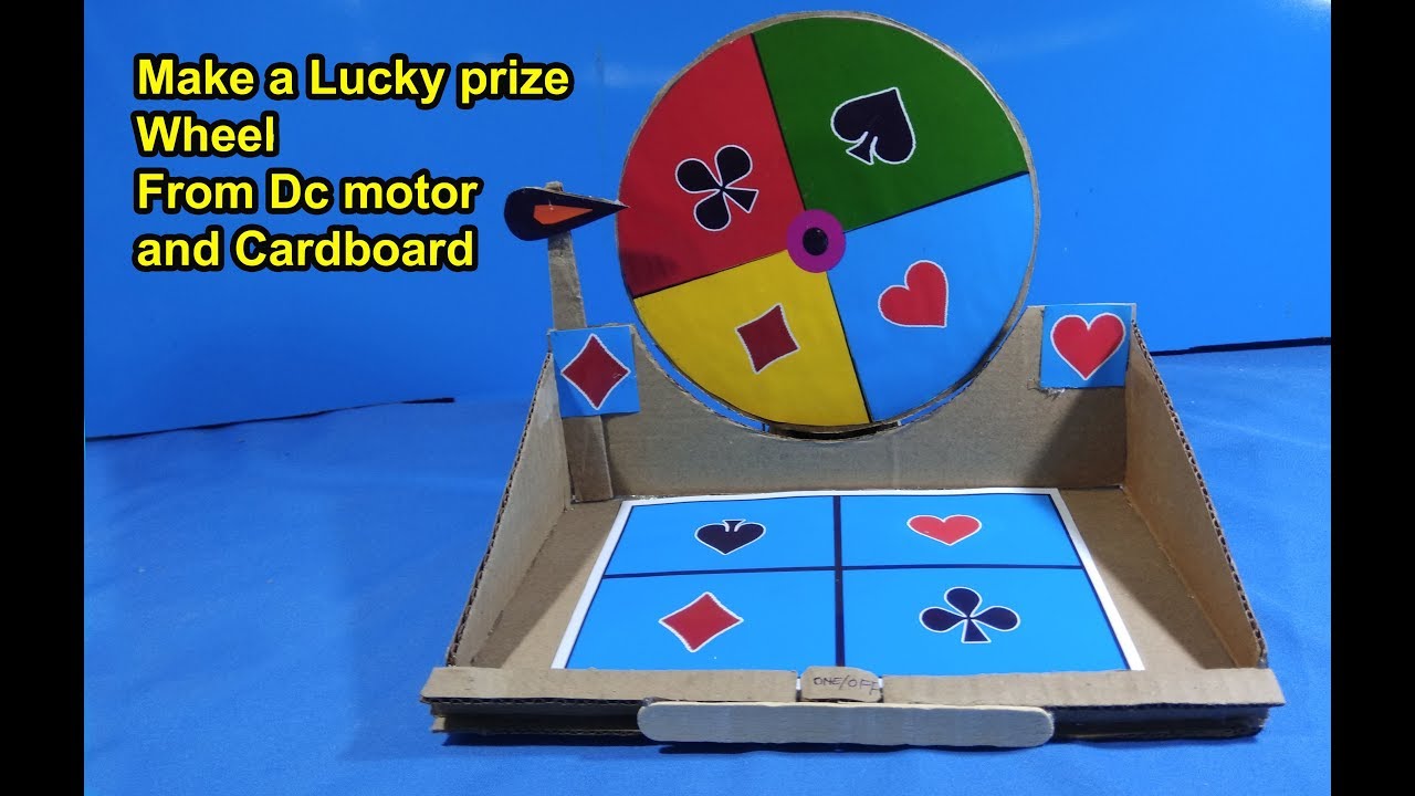 Make a Casino Lucky Wheel spinner | how to make Dcmotor prize fidget ...