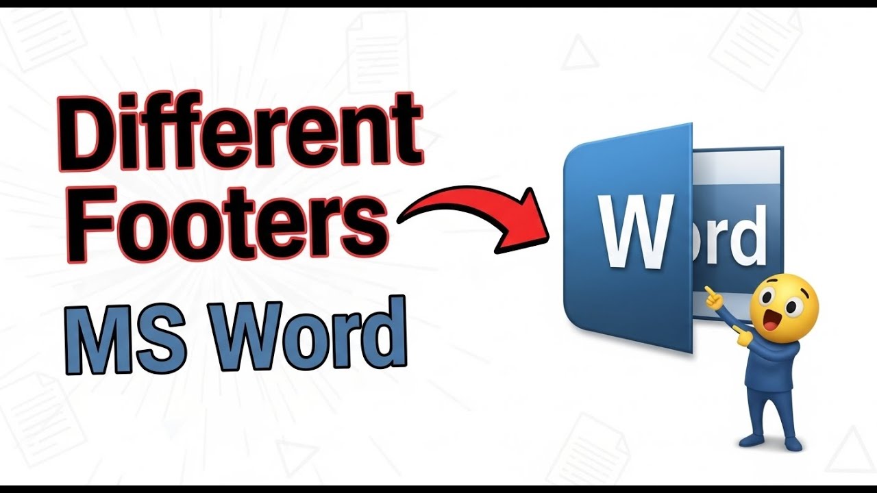 How To Have Different Footers On Each Page Ms Word Tutorial - YouTube