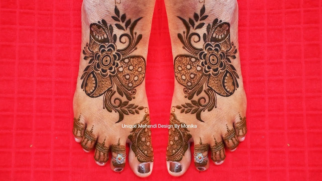 most beautiful feet mehndi design 2022 | simple foot mehndi design ...