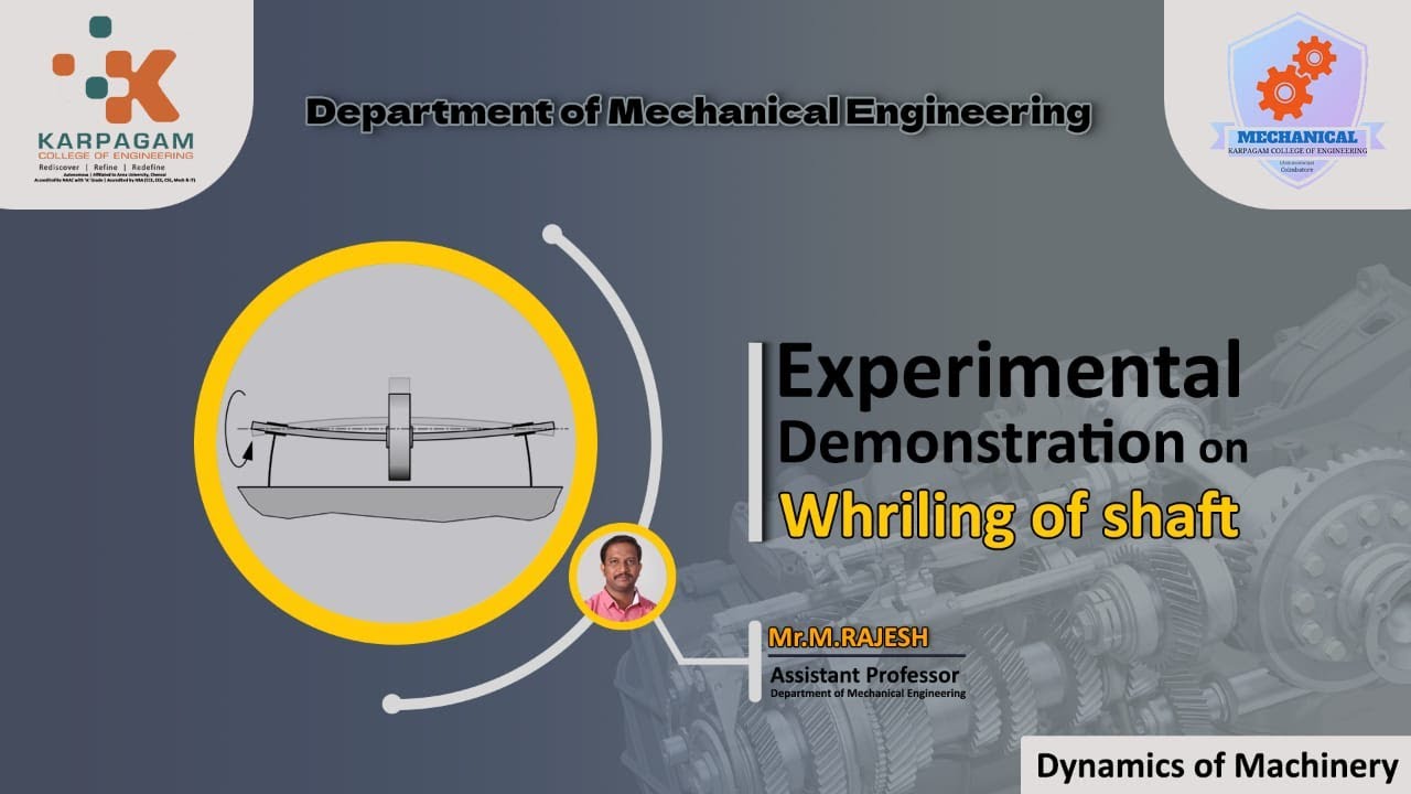 Experimental Demonstration on Whirling of shaft to determine the ...