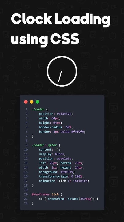 CSS Clock Loading Animation | #shorts - YouTube