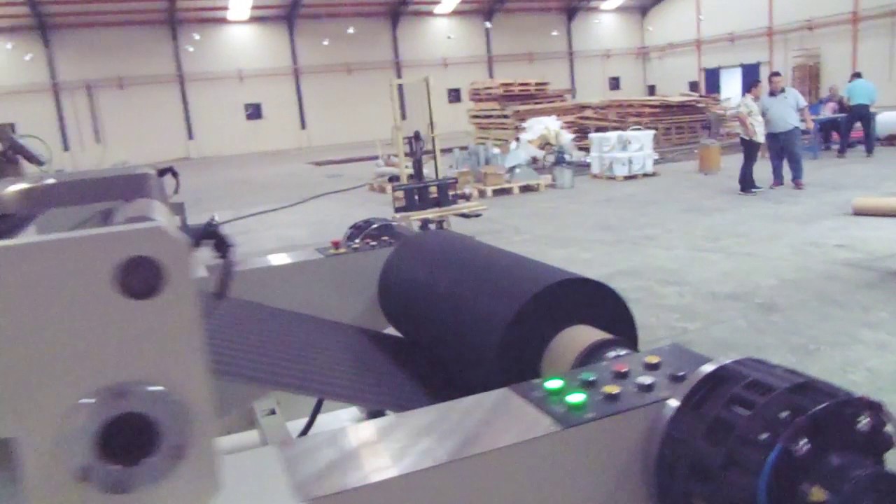 cigarette paper slitter machine (EZLINK-TECH) working at 300 M/min ...
