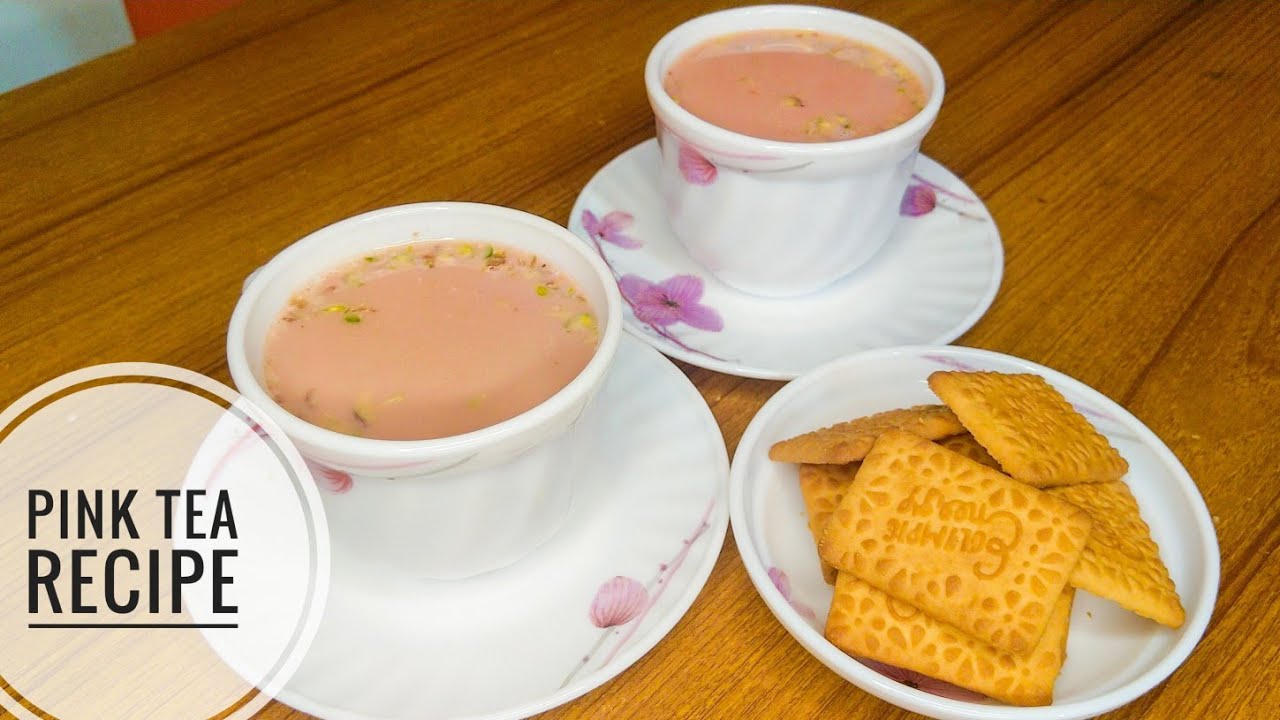 Kashmiri Pink Tea Recipe | Pink Tea Recipe | Gulabi Chai Recipe | Razia ...