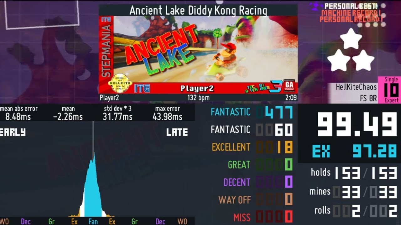 ITG - Ancient Lake (Diddy Kong Racing) [10] - [60w- 18e] - 99.49 - YouTube