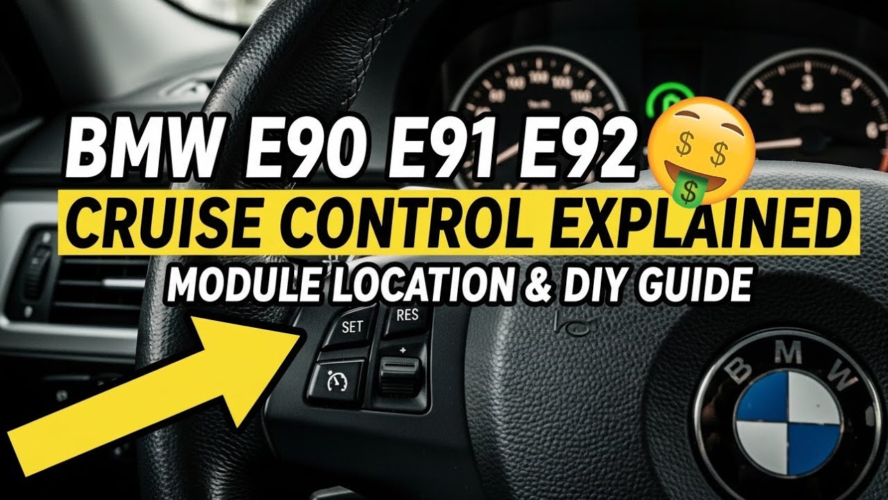 BMW E90 E91 E92 Cruise Control Module Location & Explained - YouTube